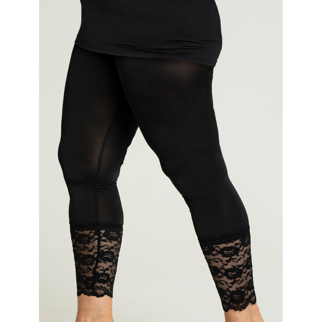 Sandgaard - Luxembourg síðar leggings með blúndu – Belladonna.is